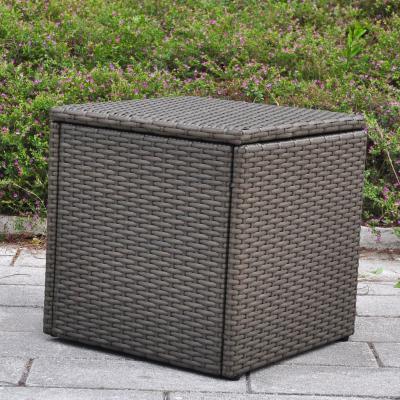 China Outdoor Patio Resin Wicker Deck Box Storage Container Bench Seat, 21 Gallon, Anti Rust, All Weather Resistant for sale