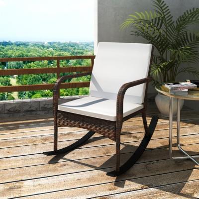 China Outdoor Garden Rocking Chair, Rattan Patio Rocker Gliders with Cushions for sale
