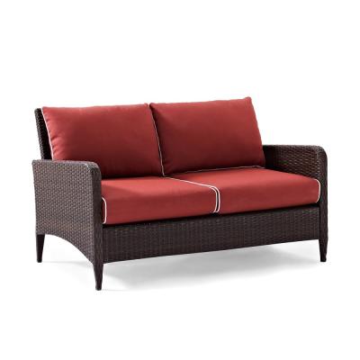 China High Quality Outdoor Patio Wicker Weave Furniture Rattan Garden Loveseat Sofa for sale