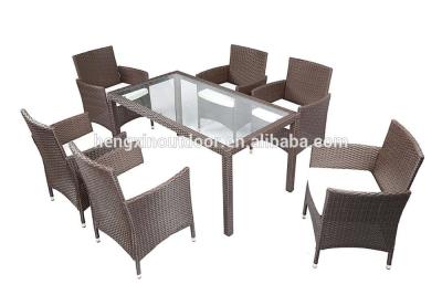 China Modern Simple Design Rattan Outdoor Garden Patio Furniture Luxury Restaurant Dining Room Dining Set for sale