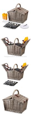 China Wholesale Eco-Friendly Wicker Hamper Picnic Basket with Service for 2 for sale