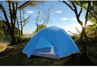 China 3 to 4 person double layer double door outdoor waterproof automatic pop up camping tent for sale