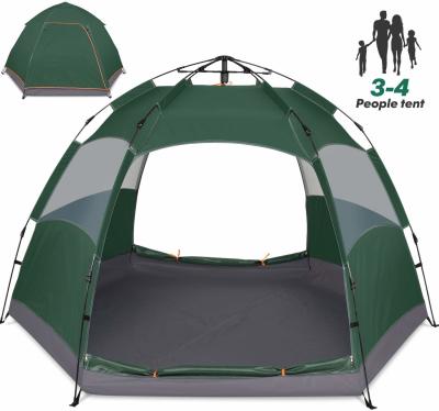 China 2-4 Person Waterproof Dome Camping Tent with Unique Design Carry Bag Double Layer Easy Setup Family Tent for sale
