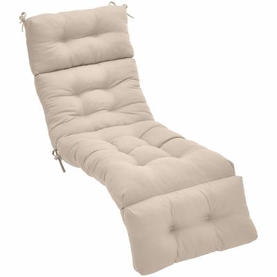 China Outdoor Lounger Patio Cushion Polyester chaise lounge cushions waterproof sun bed lounger cushion for sale