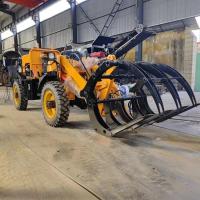 China Mini Loader with Hydraulic Valve none Wood Grapple Loader Wheel Machine Loader for sale