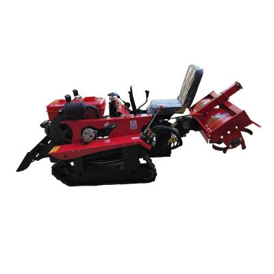 China Multifunktioneel landbouwersapparaat Diesel Crawler Rotary Tiller voor de voorbereiding van zaadbed Te koop