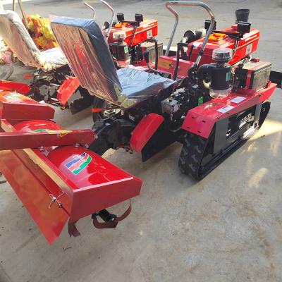 China Landbouw Multifunktioneel Rotary Tiller Tracked Cultivator met Diesel Power Type Te koop