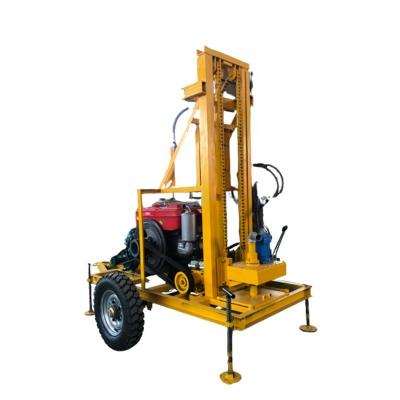 China Disel Engine 100m Deep Portable Hydraulic Water Well Rotary Drilling Rig for Drilling for sale