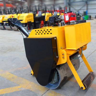 China Small Roller Compactor Walking Behind Double Drum Vibratory Compressor 9hp Diesel Engine for sale