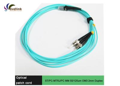 Cina Cavo di toppa della fibra OM3 di ST/PC-MTRJ/PC millimetro 50/125um 2mm in vendita