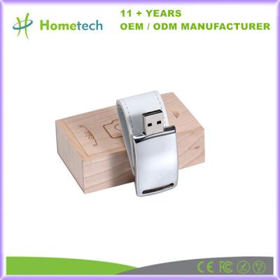 China Kundenspezifische Fotografie-Hochzeits-Geschenk lederne grelle Scheibe 8GB 16GB 32GB 128GB Pendrive USBs zu verkaufen