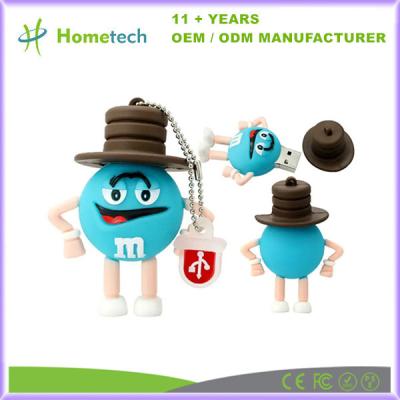 Cina USB 2.0 Cartoni animati Cioccolato M&M Rainbow Bean USB Flash Drive 4GB 8GB 32GB 64GB Pendrive Flash Memoria Regali in vendita