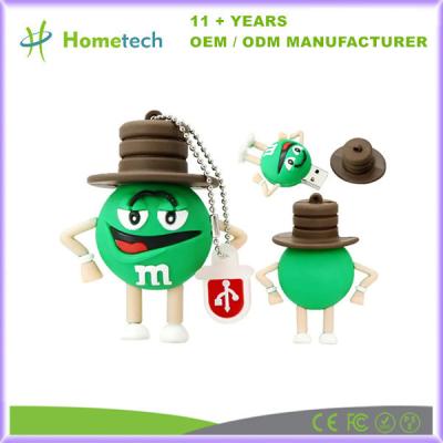 Cina USB 2.0 Cartoni animati Cioccolato M&M Rainbow Bean USB Flash Drive 4GB 8GB 32GB 64GB Pendrive Flash Memoria Regali in vendita