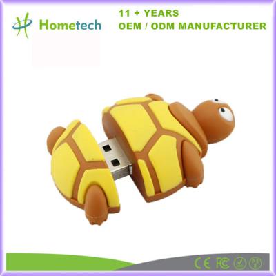 Cina Forma di tartaruga Disco flash USB personalizzato Cartoon di gomma Pendrive Cute USB Flash Drive in vendita