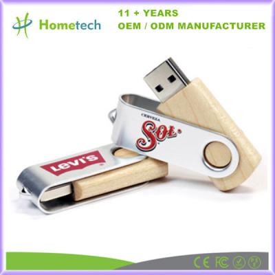 Cina Windows/Mac OS/Linux Compatibile 256GB Wood Twist USB Flash Drive con design in legno classico in vendita