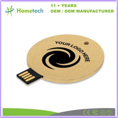 Cina 6g Round Card USB realizzato con carta riciclabile con compatibilità Windows/Mac OS/Linux in vendita