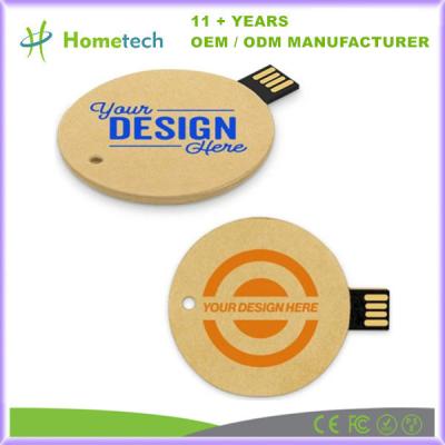 Cina 6g Round Card USB realizzato con carta riciclabile con compatibilità Windows/Mac OS/Linux in vendita