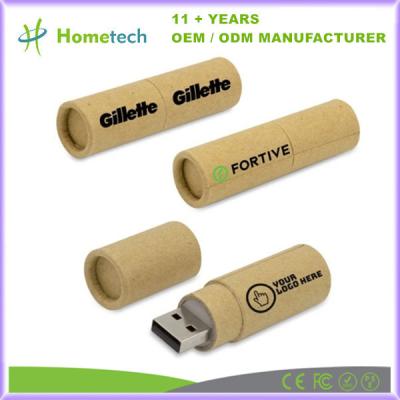 Cina Carta riciclabile eco-friendly USB flash drive regalare regalo con stampa per la promozione un chip di classe in vendita