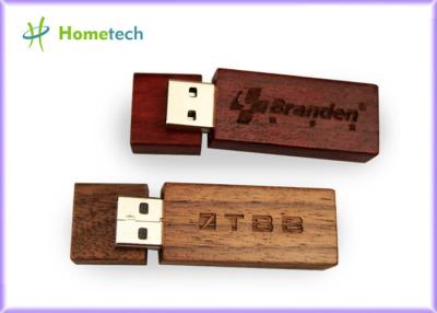China Het USB-flashstation 32GB 4GB 8GB 16GB van douanelogo bamboo wooden voor Smart device Te koop
