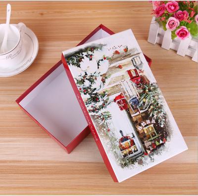 China High quality customized lid and base rigid  paper gift packaging box for Christmas Day for sale
