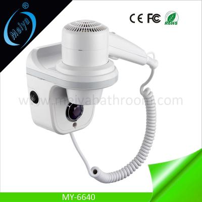China wall mounted hair dryer with LED light for sale