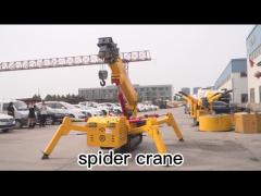 Safety 3 Ton Tracked Crawler Cranes CE Approved Hydraulic Telescope Spider Crane With Attachments