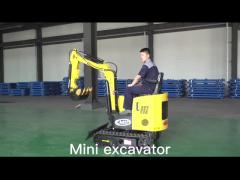 Small Hydraulic Backhoe Digger Orchard Greenhouse 1 Ton Micro Excavation Machine