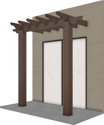China Outdoor WPC railing fence corridor frame promenade square timber tube for sale