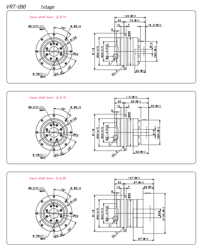 Nidec Shimpo VRT Series Planetary 750w Servo Motor Gear Box Speed 5 Ratio 8 10 Various Models 0