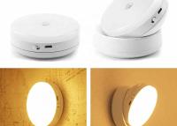 China 0.7W Toggle Switch Rechargeable Night Lamp LED Rotating Magnetic Motion Sensor for sale