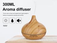 China 0.3L 620g Aromatherapy Machine , 6H Timer Wood Grain Oil Diffuser for sale