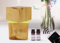 China 200ml Mini Automatic Oil Diffuser Humidifier Shallow Wood Grain for sale