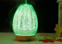 China Flower Bud Shaped 3D Glass Diffuser Aroma Humidifier Egg Shaped Essential Oil Diffuser for sale