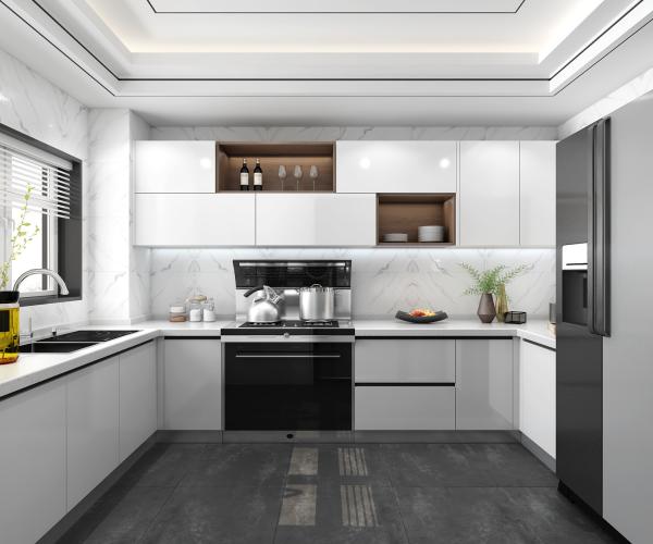 Quality Customized High Gloss Lacquer Finish Kitchen Cabinet for Villa/Apartment for sale