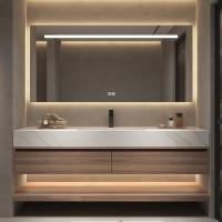 China Customized Wall Mounted Lavatory Cabinet Bathroom Vanity with E1 Environment Standard for sale