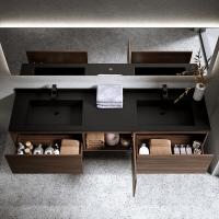 China CAD/3D Custom High End Bathroom Floating Vanity with Particleboard Carcase Material for sale
