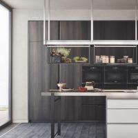 China Blum Hardware Customized Waterproof Matte Kitchen Cabinets for Modern Kitchen Design for sale