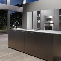 China Customized Veneer Color Modern Design Modular Solid Wood Kitchen Cabinets Accessories for sale