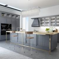 China Customize High Gloss Modular Kitchen Cabinet Low Formaldehyde Emission Lacquer Painting for sale