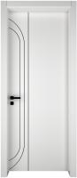 China MDF Material Customized Size White Interior Bedroom Door with Frame and Side Opening for sale