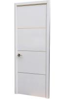 China MDF Material Customized Size White Interior Bedroom Door with Frame and Side Opening for sale