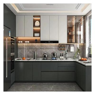 Cina Flat Pack Fitted Kitchen Cabinetry Set con maniglia moderna meno design e accessori in vendita