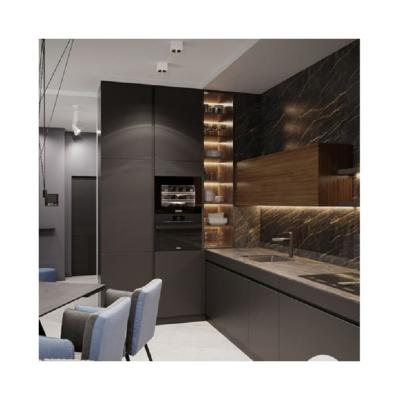 China Armários de cozinha de design moderno com opções personalizadas e acabamento de verniz / laca à venda