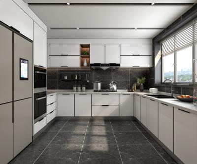 Cina Armadietti da cucina di stile con carcassa di cartone di particolato E1 e bordo allentato in vendita