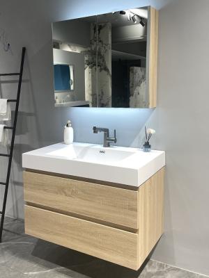 China Drawer Slides Hardware High End Custom Bathroom Vanity Set with MR-MDF Carcase Material for sale