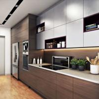 China Solid Wood Kitchen Wall Cabinet in Modern Design with Customized Size and Waterproof for sale