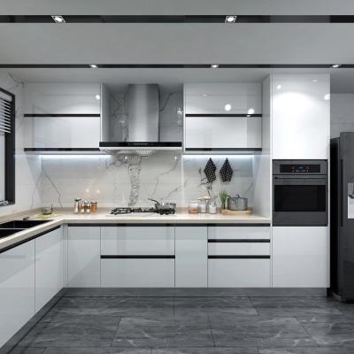 China Armários de cozinha modulares completos para apartamentos estilo europeu luxo e tamanho personalizado à venda