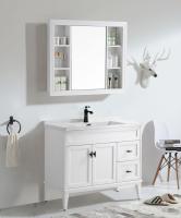 China Customized Width Modern Double Sink Luxury Bathroom Vanity for Your Custom Project for sale
