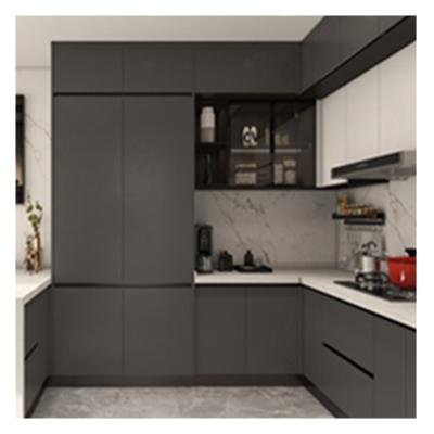 China Armários de cozinha de laca preta de design livre para personalização em apartamento à venda