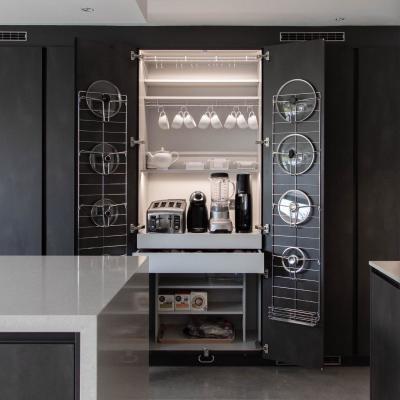 China Quartz Stone Countertop Glass Hanging Black Pvc Kitchen Cabinet Highly by Buyers for sale